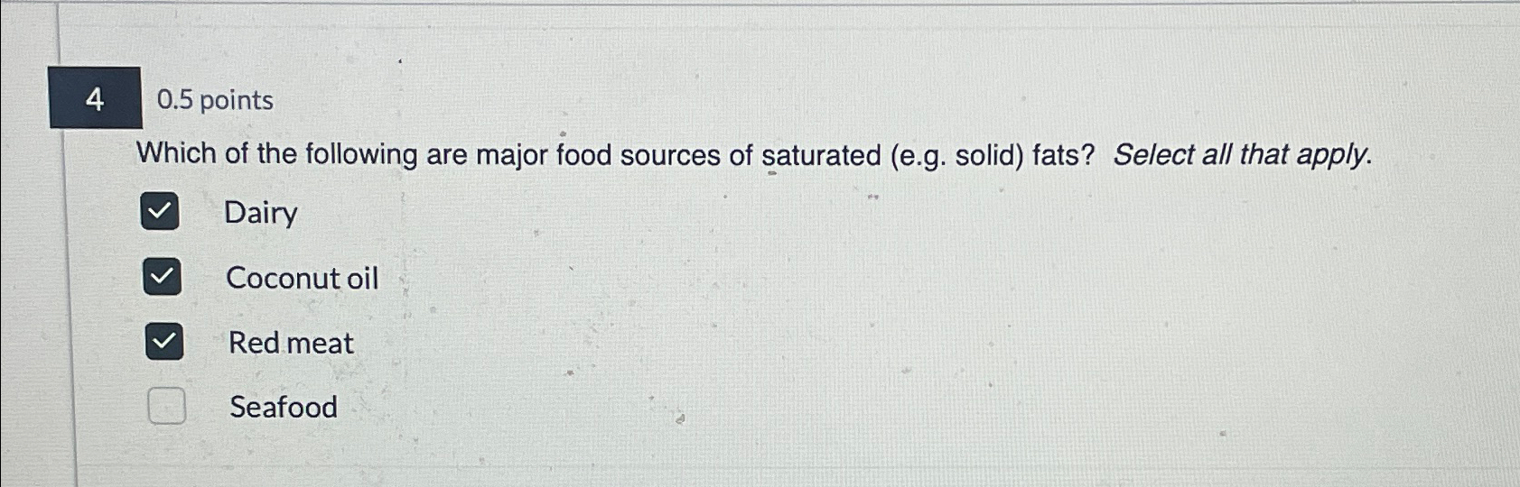 Solved 40.5 ﻿pointsWhich of the following are major food | Chegg.com