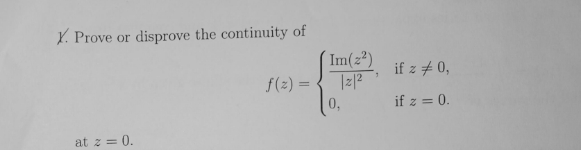 Solved Prove or disprove the continuity | Chegg.com