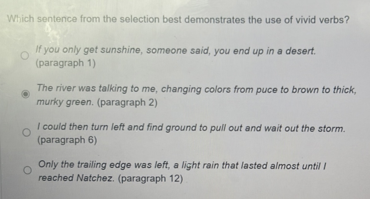 Which sentence from the selection best demonstrates | Chegg.com