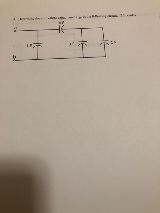 Solved 4. Determine the equivalent capacitance Cab in the | Chegg.com