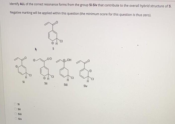 Solved Identify ALL of the correct resonance forms from the | Chegg.com