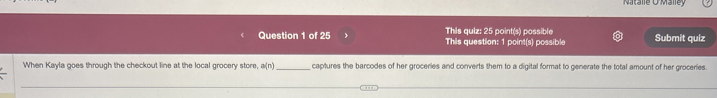 Solved When Kayla goes through the checkout line at the | Chegg.com