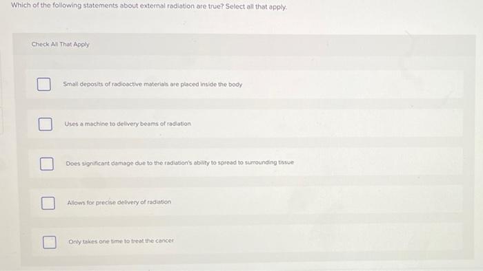 Solved Which of the following statements about external | Chegg.com