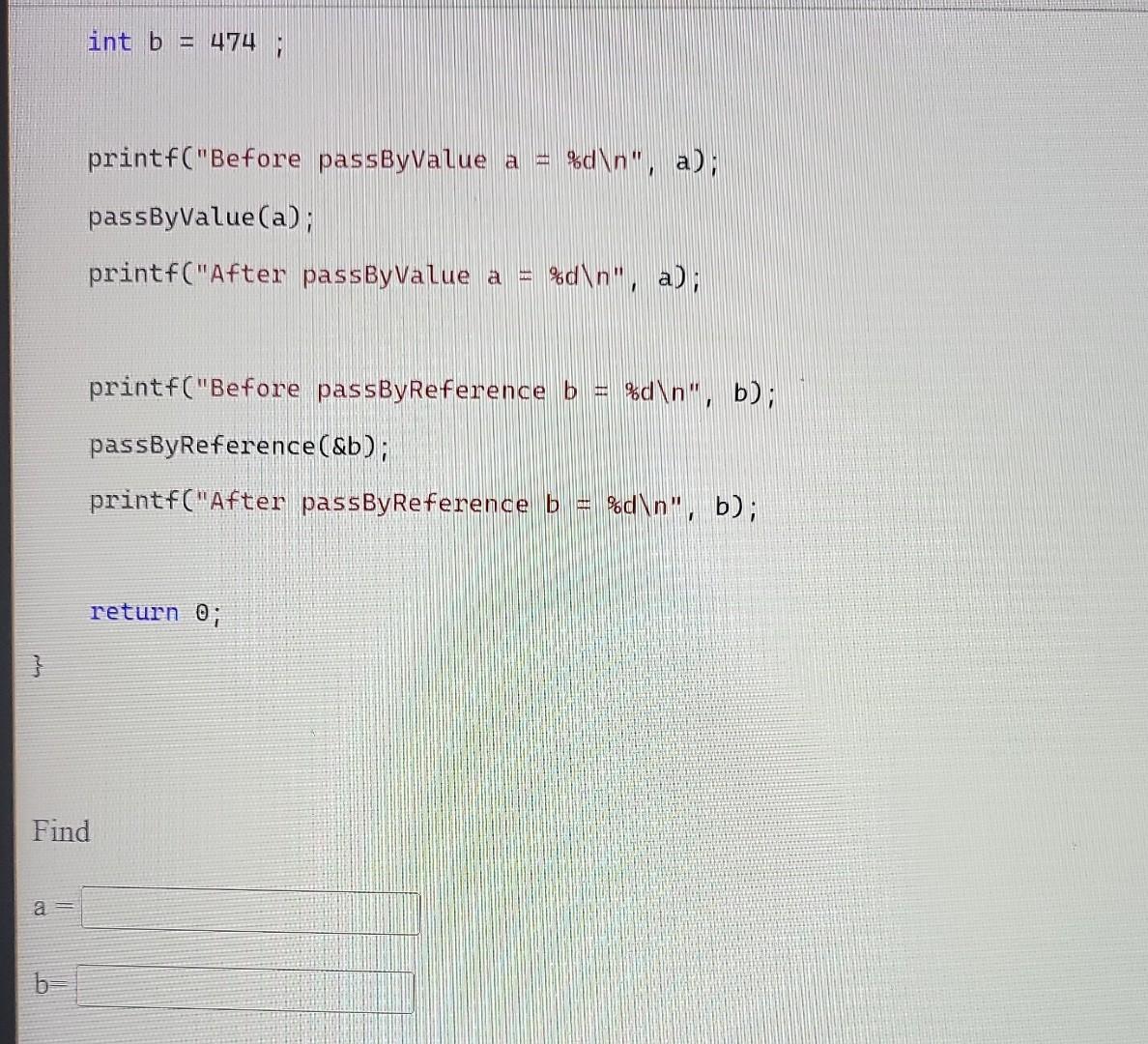 Solved For the following code \#include stdio,h void | Chegg.com
