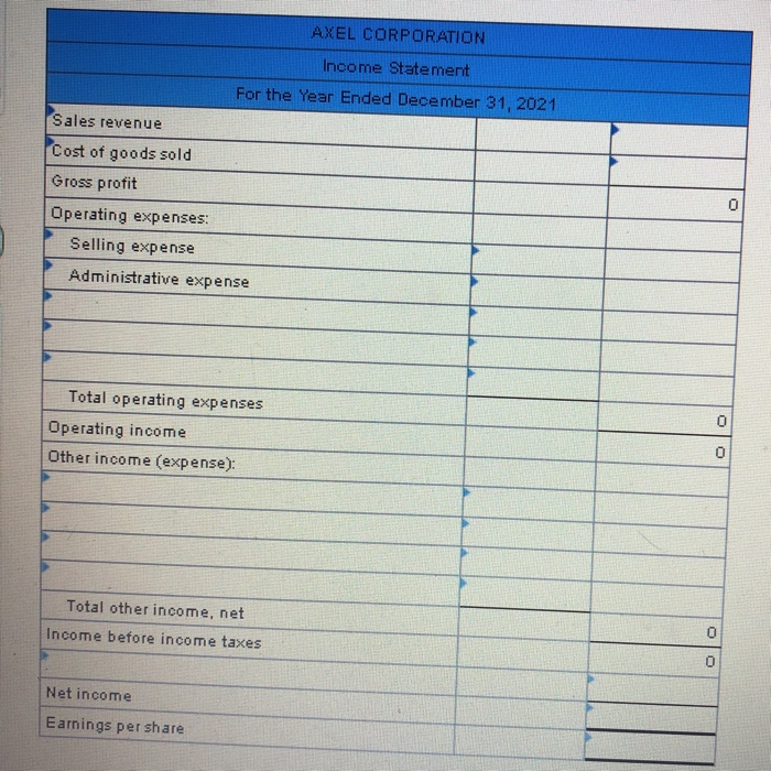 Solved The following incorrect income statement was prepared | Chegg.com