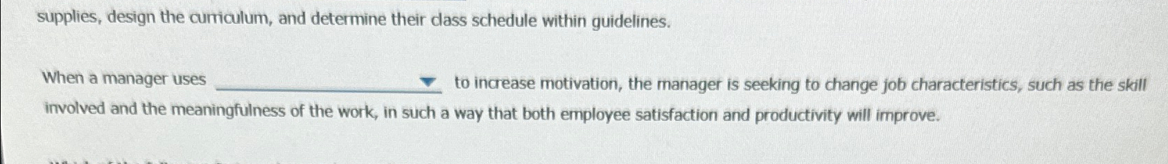Solved supplies, design the curriculum, and determine their | Chegg.com