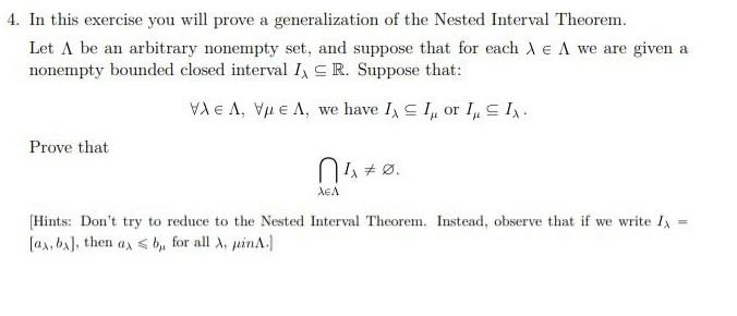 Solved 4. In this exercise you will prove a generalization | Chegg.com