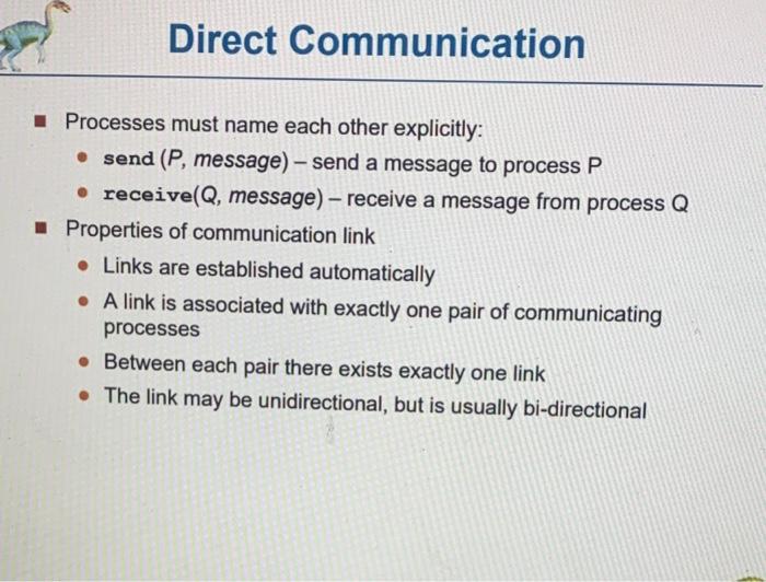 Solved Compare between direct and indirect communications in | Chegg.com