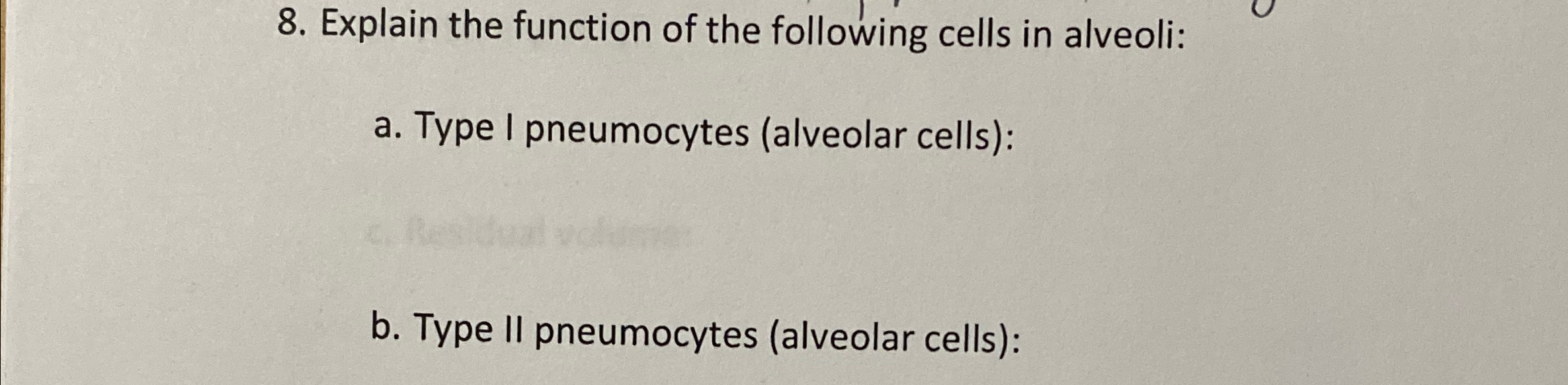 Solved Explain the function of the following cells in | Chegg.com