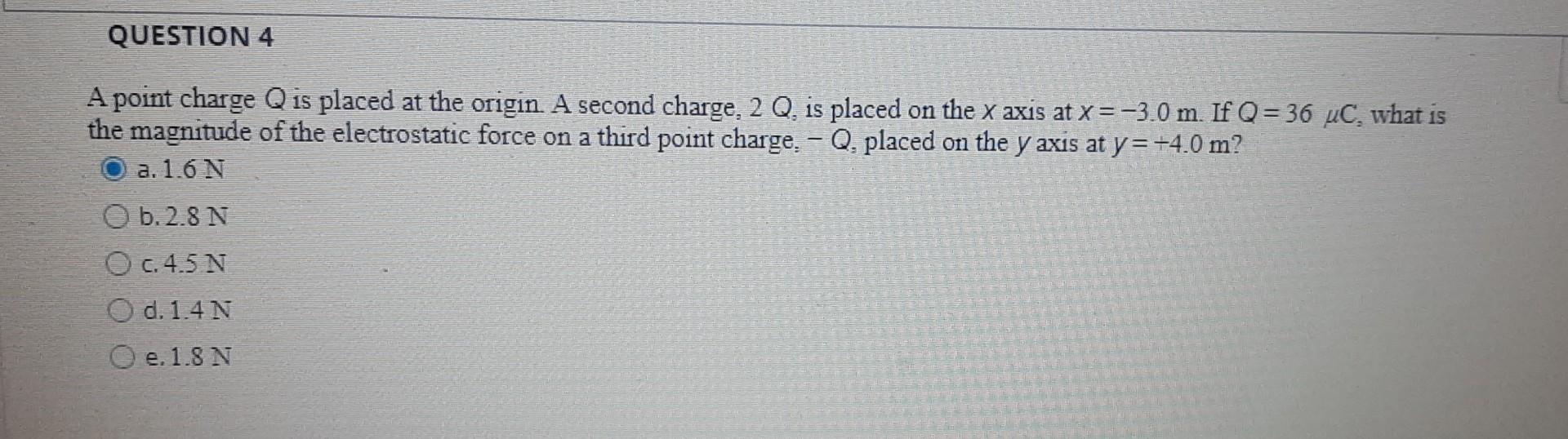 Solved A point charge \\( Q \\) is placed at the origin. A | Chegg.com