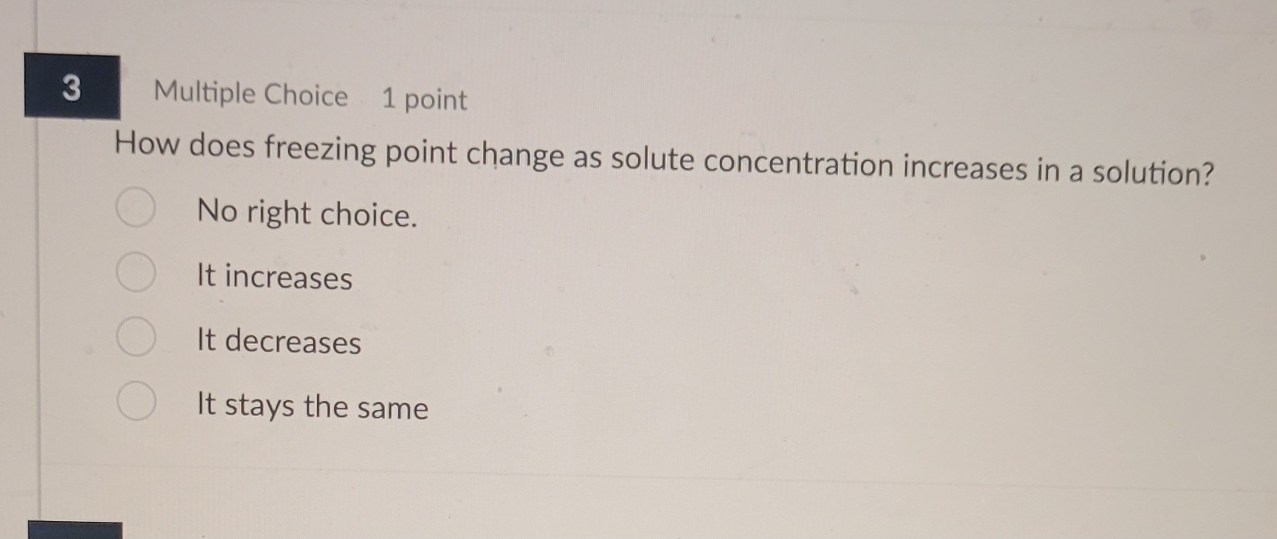 Solved How does freezing point change as solute | Chegg.com