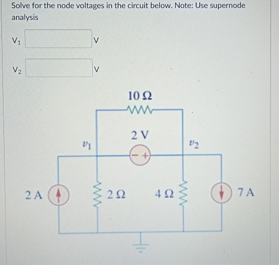 Solved Solve for the node voltages in the circuit below. | Chegg.com