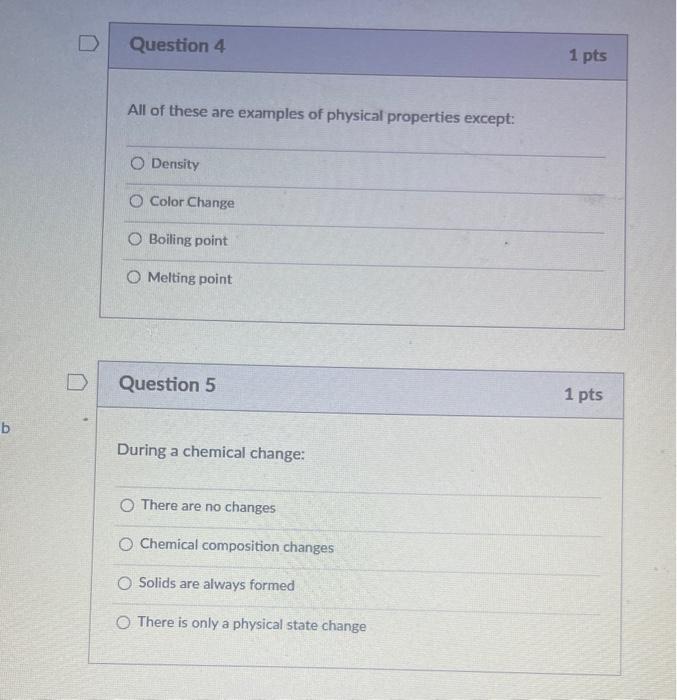 Solved All of these are examples of physical properties | Chegg.com
