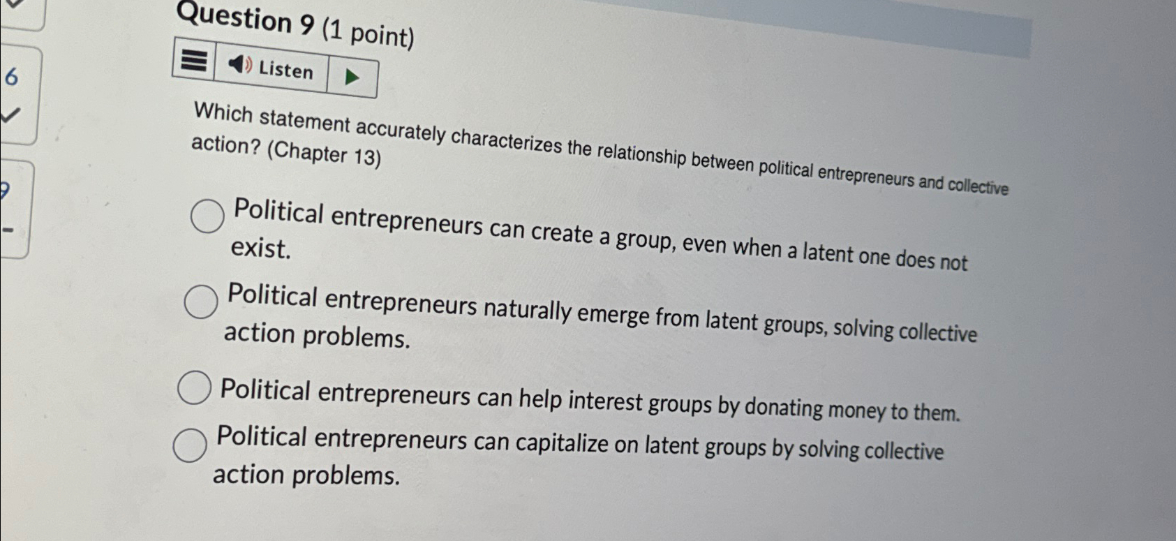 Solved Question 9 (1 ﻿point)ListenWhich statement accurately | Chegg.com
