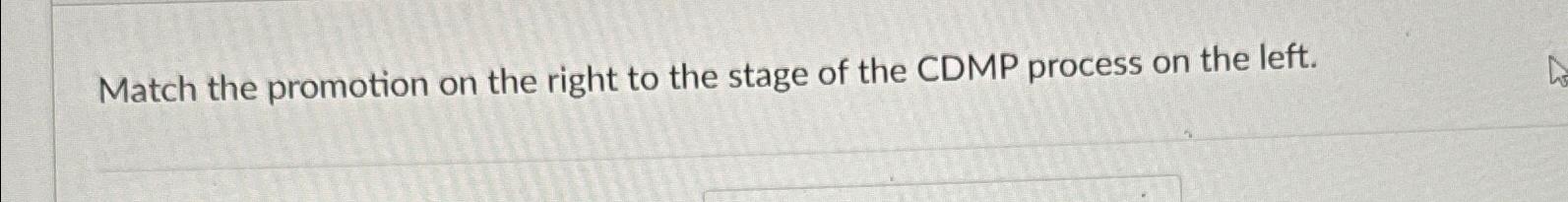 Solved Match the promotion on the right to the stage of the | Chegg.com