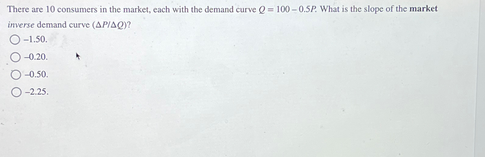 Solved There are 10 ﻿consumers in the market, each with the | Chegg.com