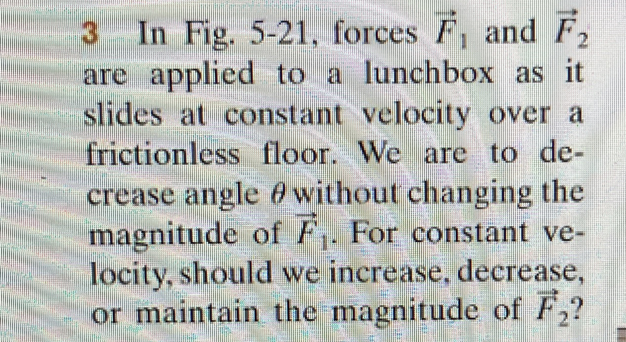 3 ﻿In Fig. 5-21, ﻿forces vec(F)1 ﻿and vec(F)2 ﻿are | Chegg.com