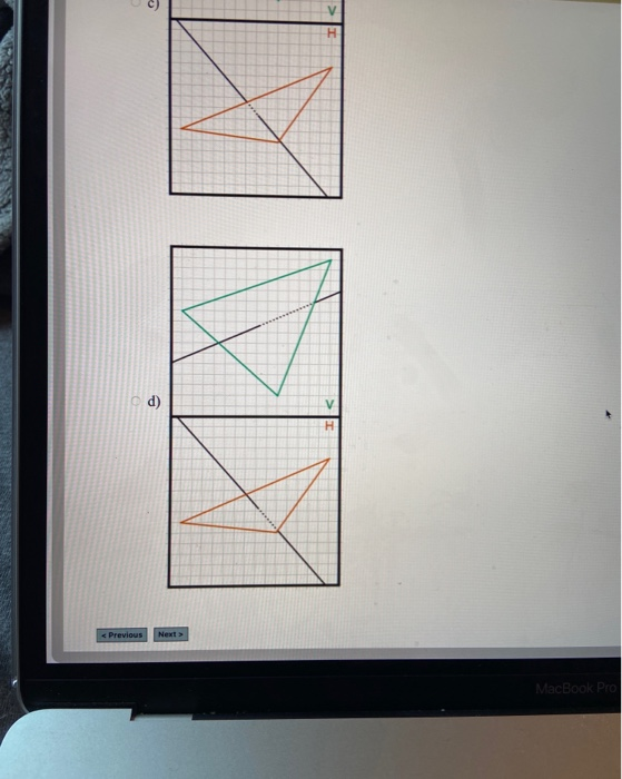 Solved A line is shown passing through a triangle in | Chegg.com
