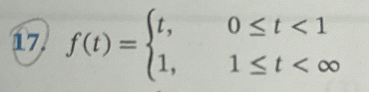 Solved f(t)={t,0≤t