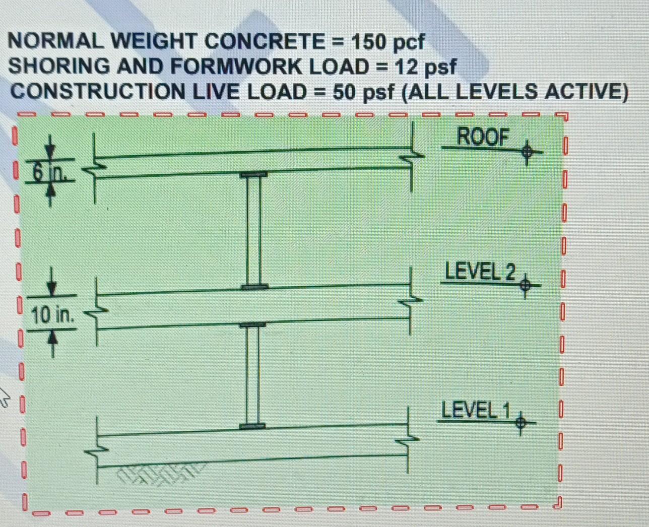 Solved The formwork and shoring are in place at both levels | Chegg.com