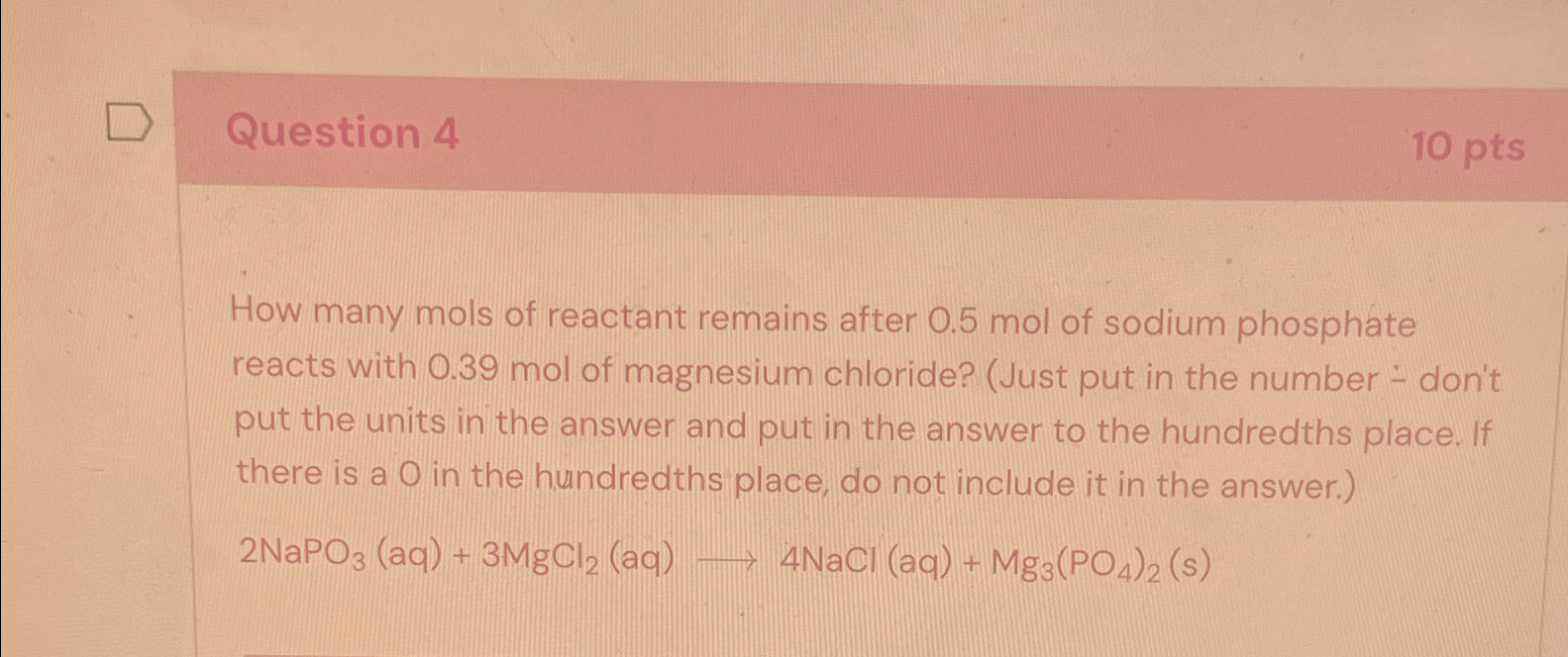 Solved How many mols of reactant remains after 0.5mol of | Chegg.com Solved How many mols of reactant remains after 0.5mol of | Chegg.com