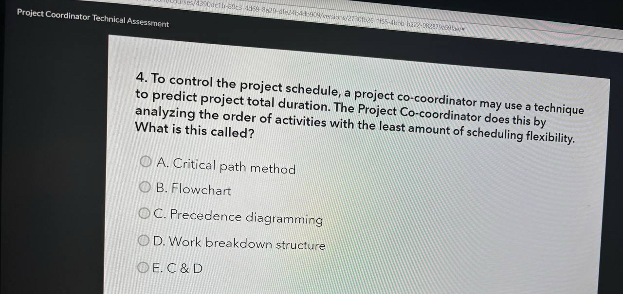Solved Project Coordinator Technical Assessment4. ﻿To | Chegg.com