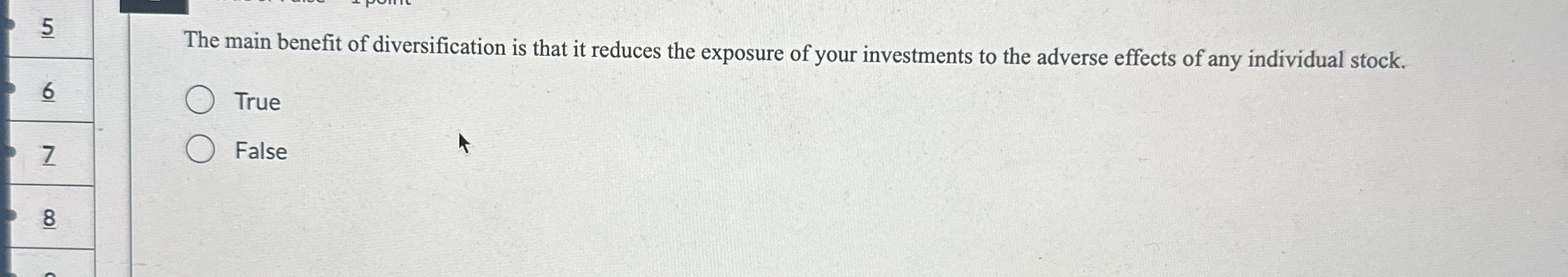 Solved 5The main benefit of diversification is that it | Chegg.com