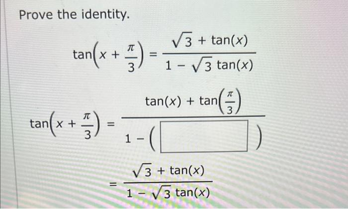 Solved Prove the identity. | Chegg.com