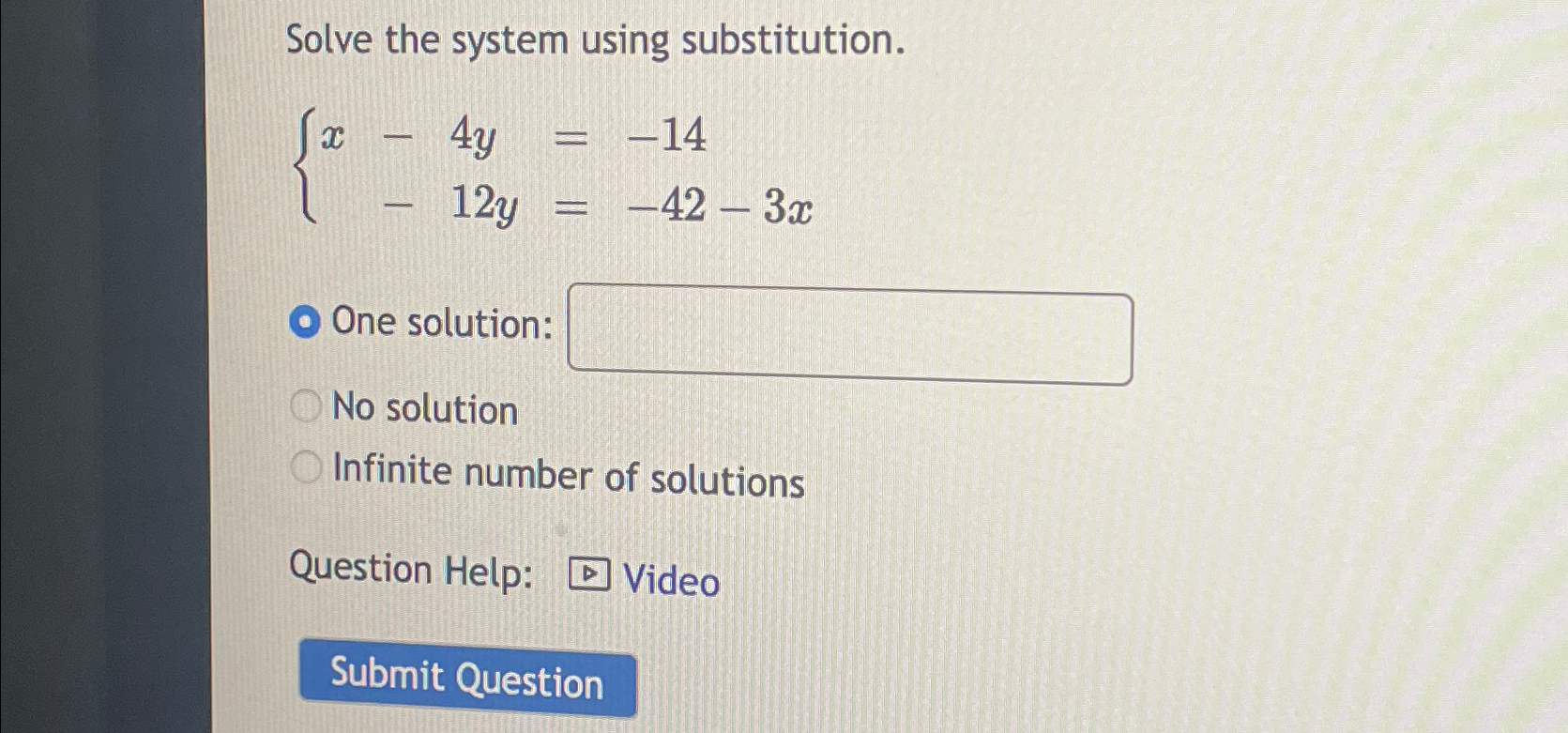 Solved Solve the system using | Chegg.com