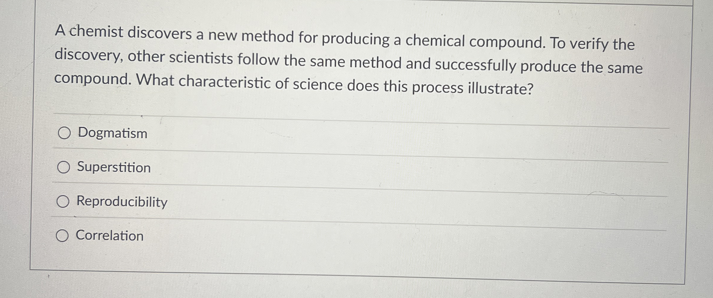 Solved A chemist discovers a new method for producing a | Chegg.com Solved A chemist discovers a new method for producing a | Chegg.com