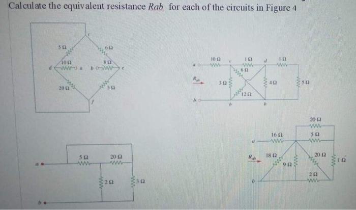 Solved Calculate the equivalent resistance Rab for each of | Chegg.com