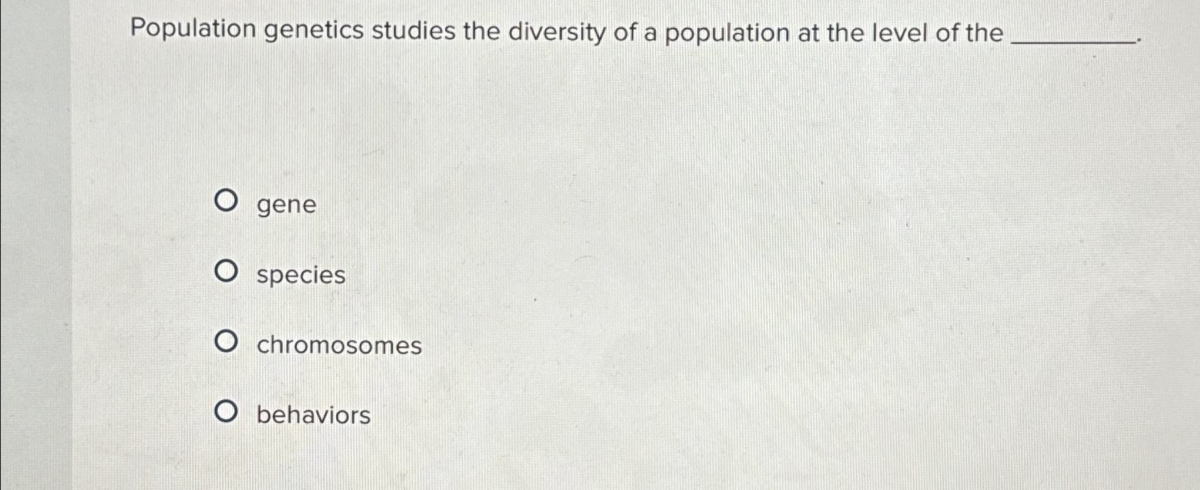 Solved Population genetics studies the diversity of a | Chegg.com