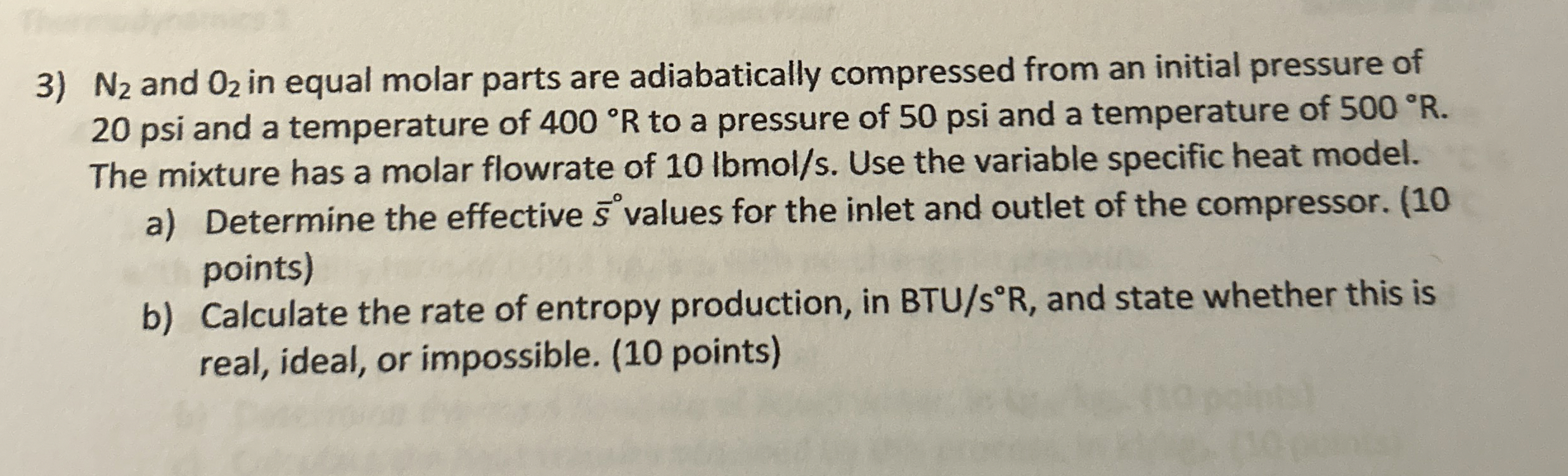 Solved N2 ﻿and O2 ﻿in equal molar parts are adiabatically | Chegg.com