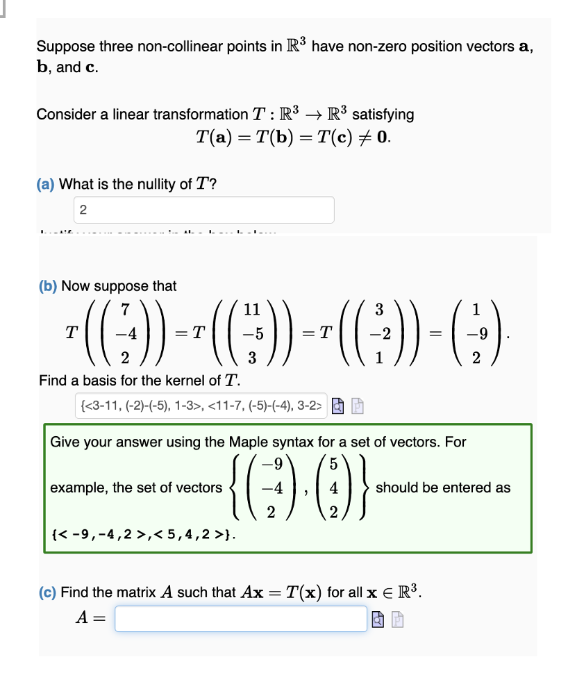 Solved Suppose three non-collinear points in R3 ﻿have | Chegg.com