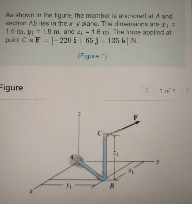 Solved Using the position vector from A to C, calculate the | Chegg.com