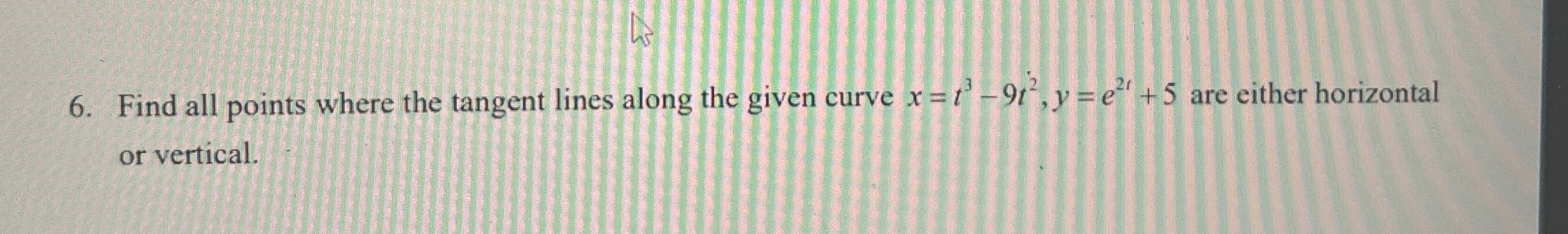 Solved Find all points where the tangent lines along the | Chegg.com