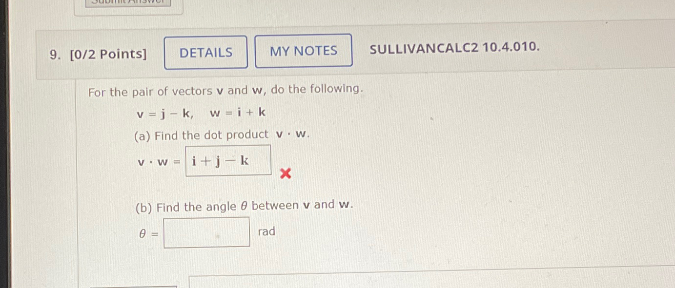 Solved [0/2 ﻿Points]SULLIVANCALC2 10.4.010.For the pair of | Chegg.com