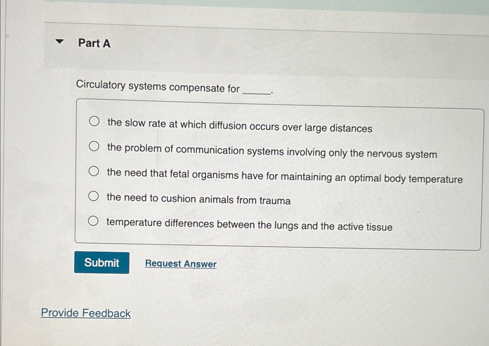 Solved Part ACirculatory systems compensate for q,the slow | Chegg.com