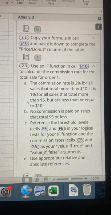 Solved (2.1) Use an IF function in cell E10 to calculate the | Chegg.com