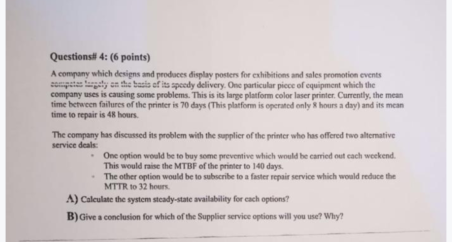 Solved Questions# 4: (6 ﻿points)A company which designs and | Chegg.com