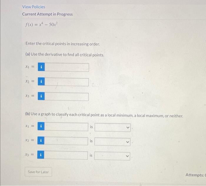 Solved View Policies Current Attempt in Progress f(x) = x+ - | Chegg.com