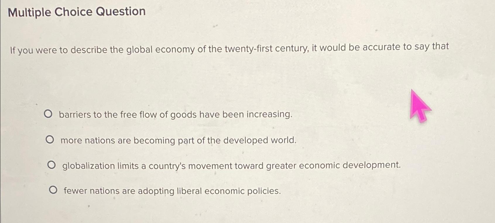 Solved Multiple Choice QuestionIf you were to describe the | Chegg.com