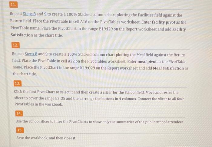 Solved In the Survey Results worksheet, in the Workshops | Chegg.com