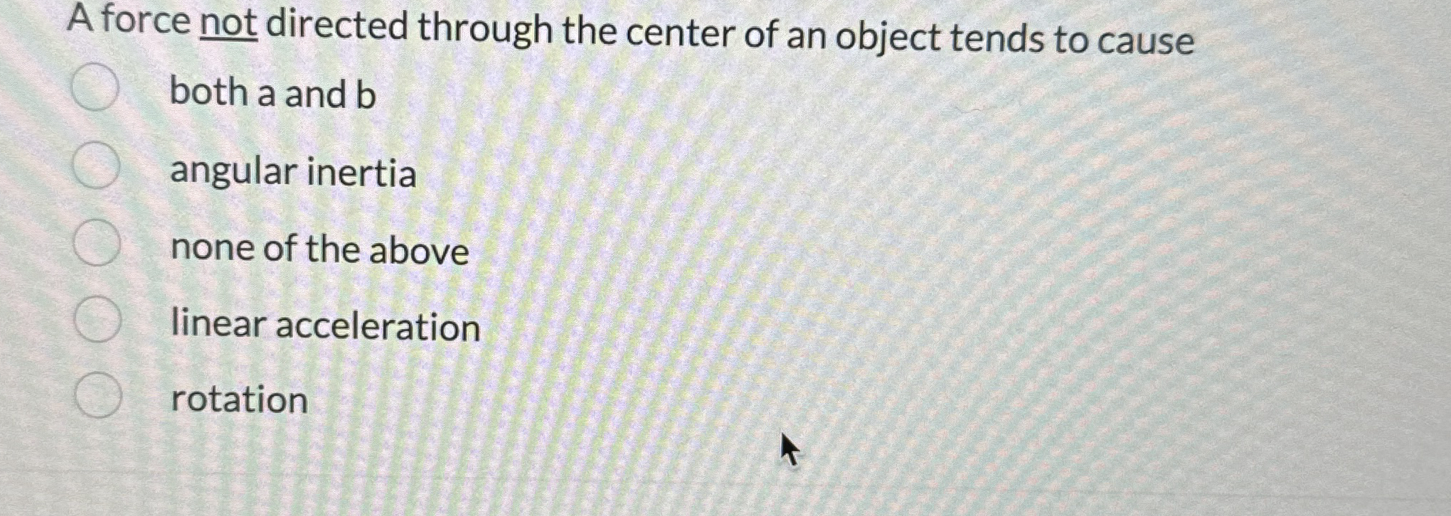 Solved A force not directed through the center of an object | Chegg.com