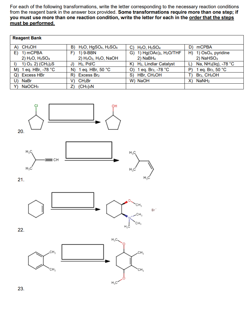 For each of the following transformations, write the | Chegg.com