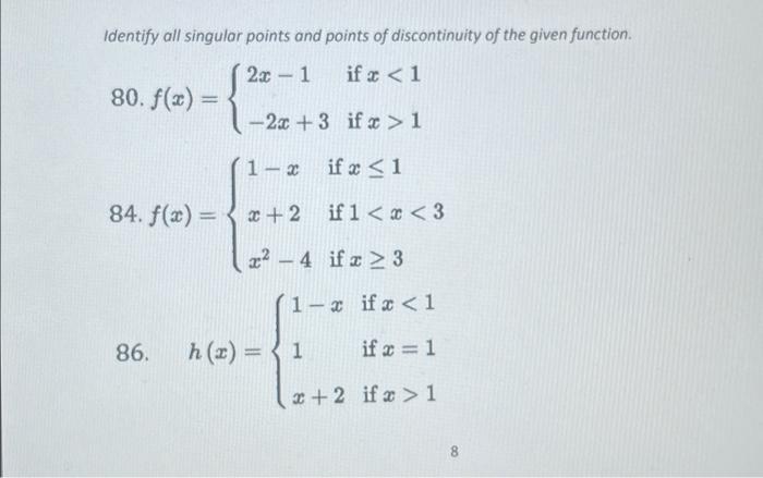 Solved Identify all singular points and points of | Chegg.com