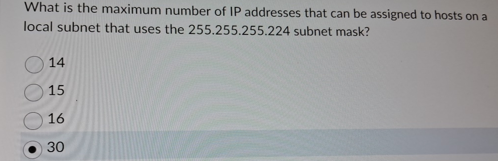Solved What is the maximum number of IP addresses that can | Chegg.com