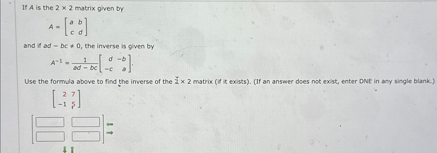 Solved If A ﻿is the 2×2 ﻿matrix given byA=[abcd]and if | Chegg.com