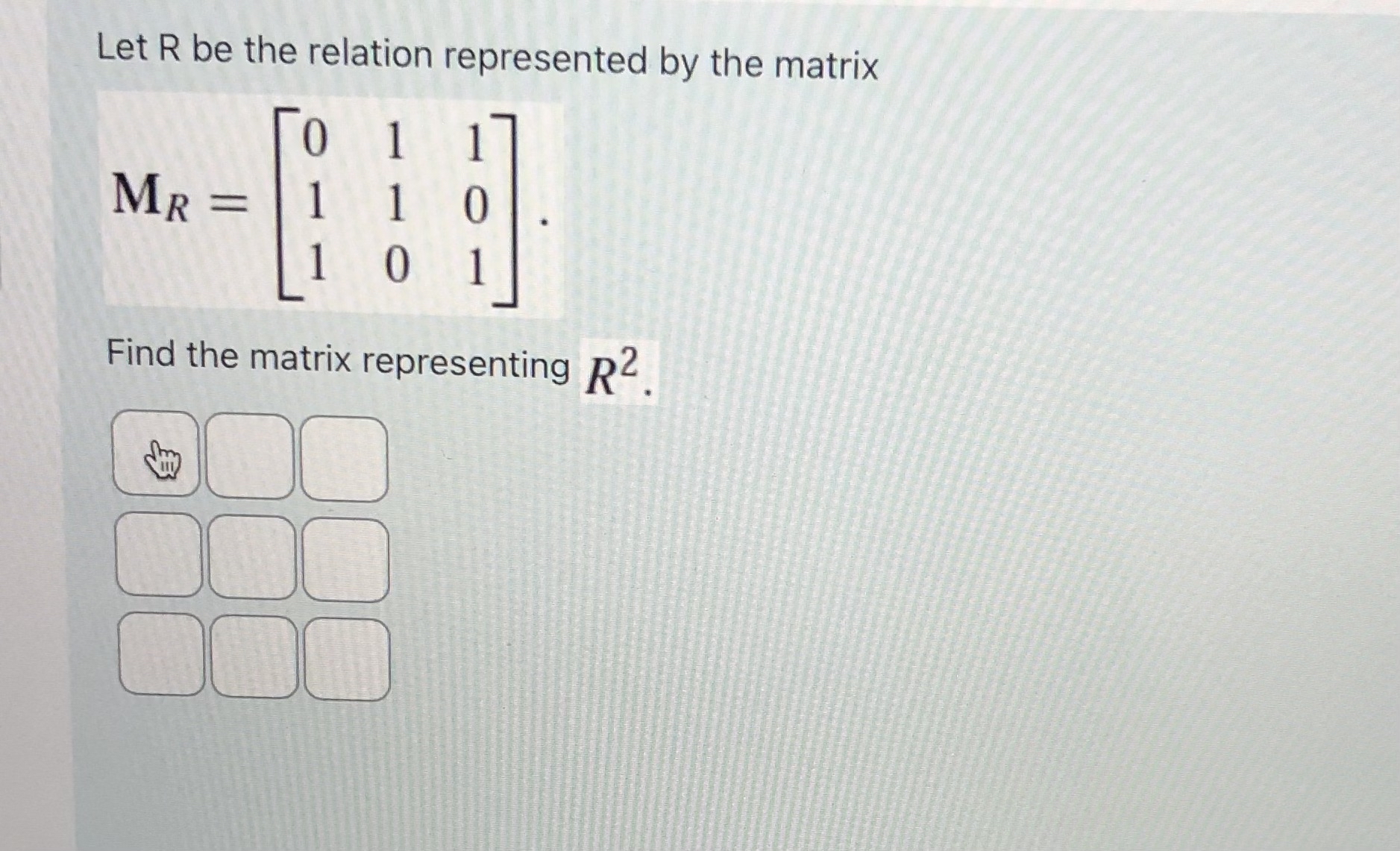 Solved Let R ﻿be the relation represented by the | Chegg.com