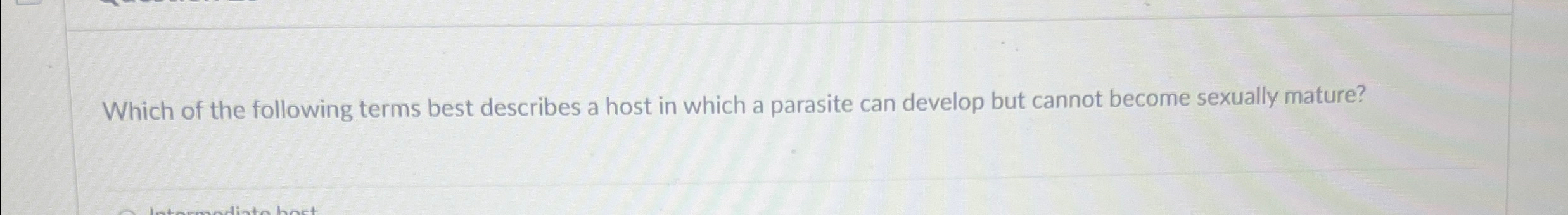 Solved Which of the following terms best describes a host in | Chegg.com